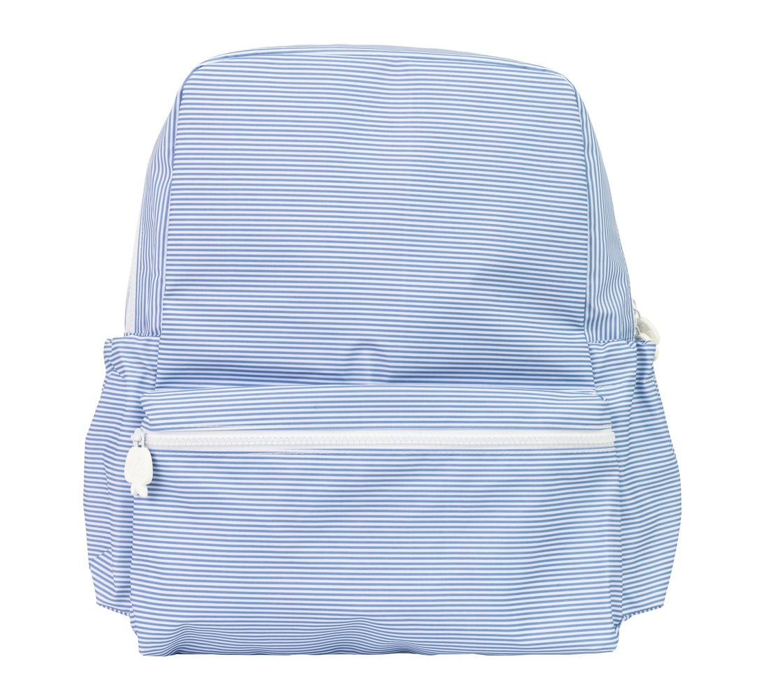 Large Backpack | Navy Mini Stripe – Eliza B's