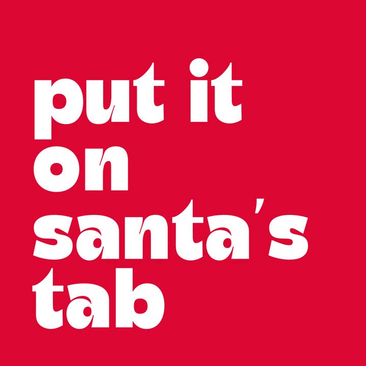 Cocktail Napkins | Santa's Tab – Eliza B's